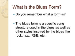 12 bars blues | PPTX