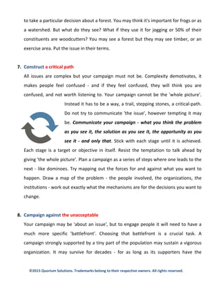 12 basic guidelines for campaign strategy | PDF