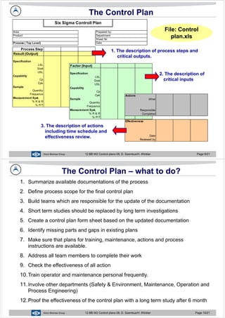 Javier Garcia - Verdugo Sanchez - Six Sigma Training - W2 Control Plan ...