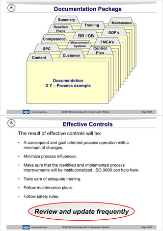 Javier Garcia - Verdugo Sanchez - Six Sigma Training - W2 Control Plan ...