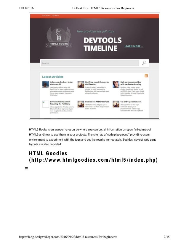 12 best free html5 resources for beginners