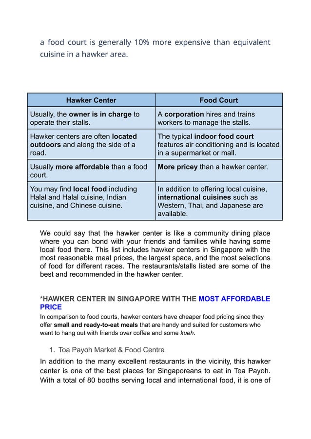 12 Best Hawker Center in Singapore with menu.pdf