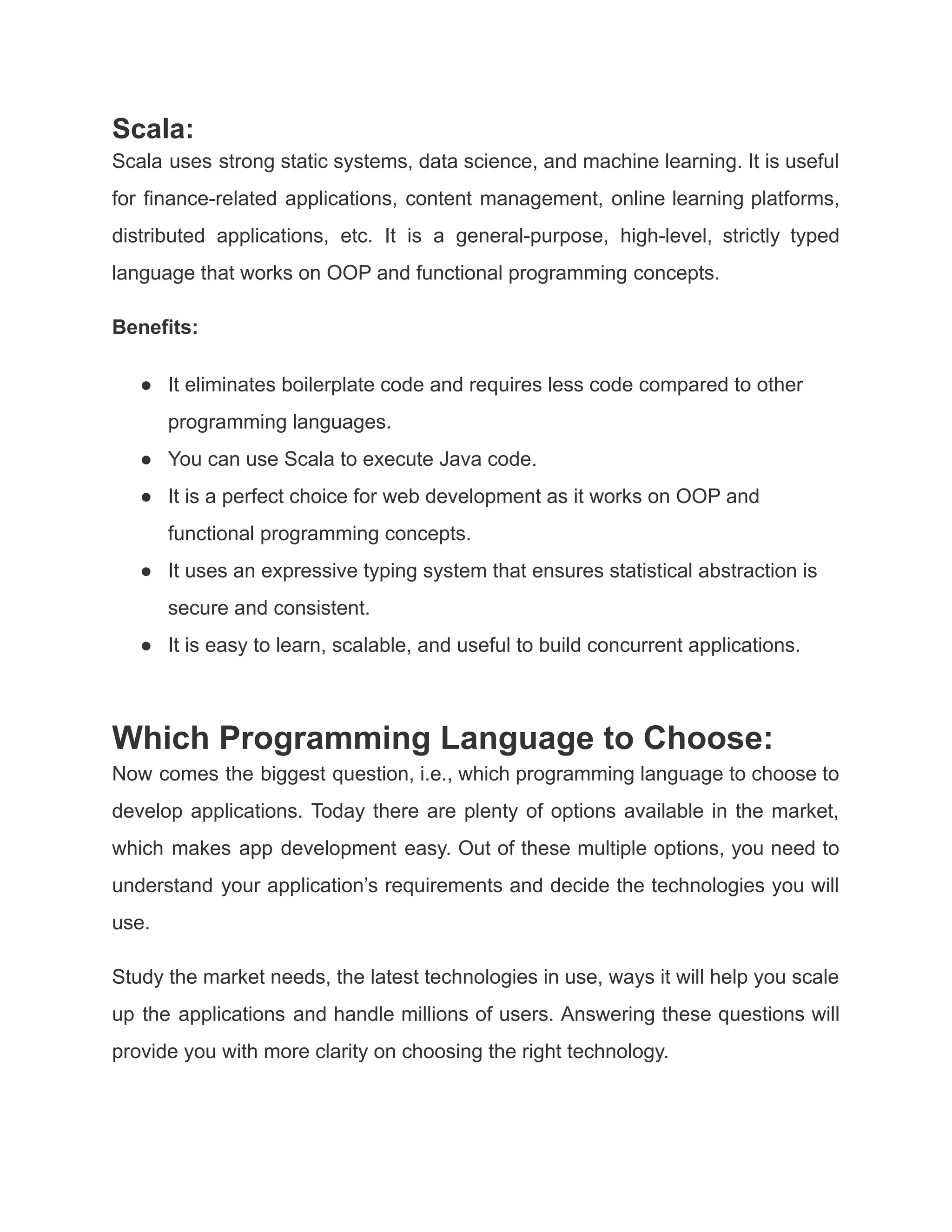 12 best programming languages for web & app development | PDF