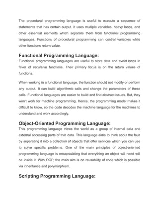 12 best programming languages for web & app development | PDF
