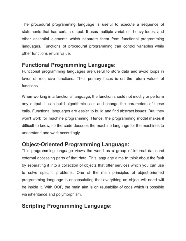 12 Best Programming Languages For Web And App Development Pdf