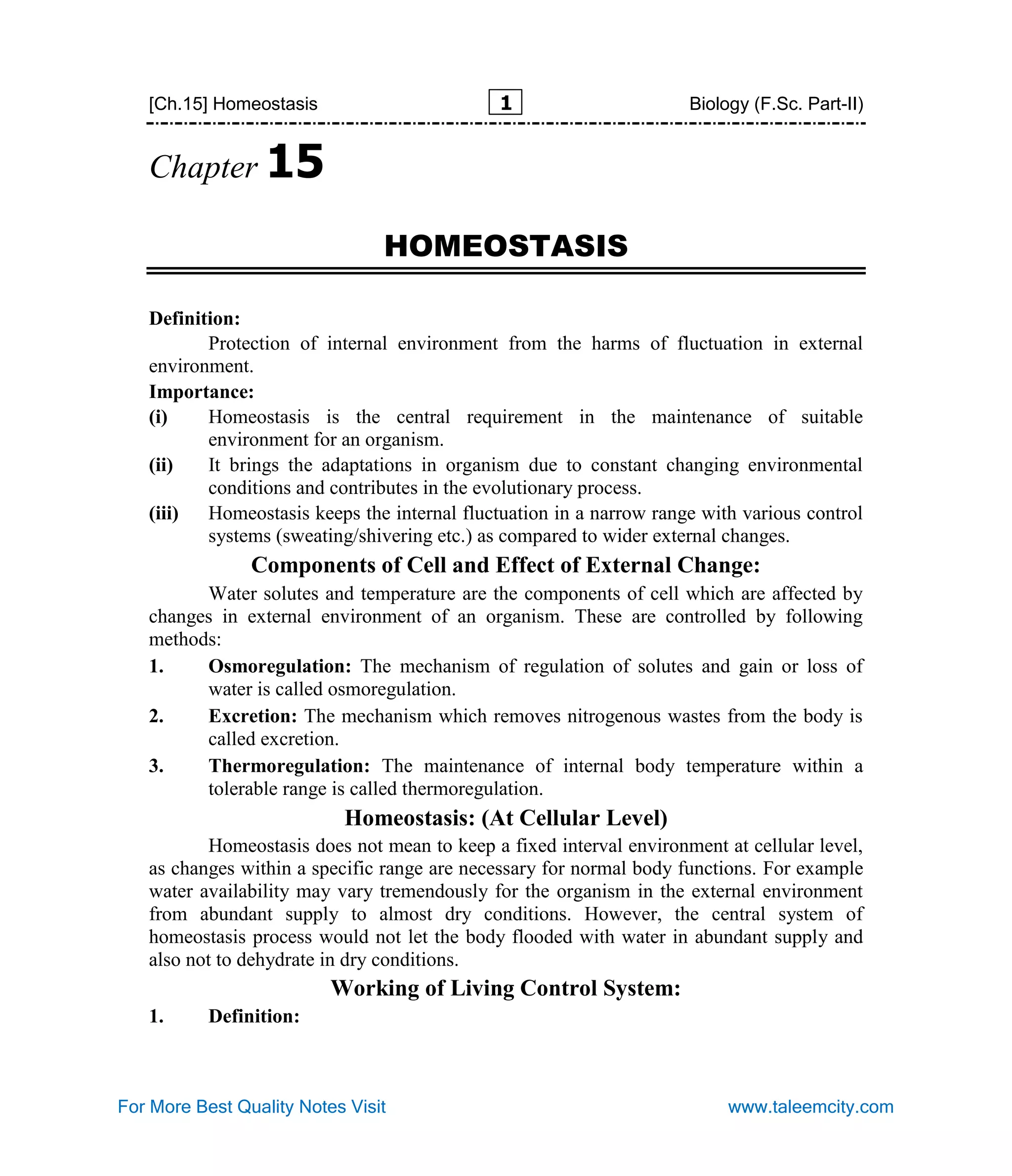 2nd Year Biology Notes by Taleemcity.com
