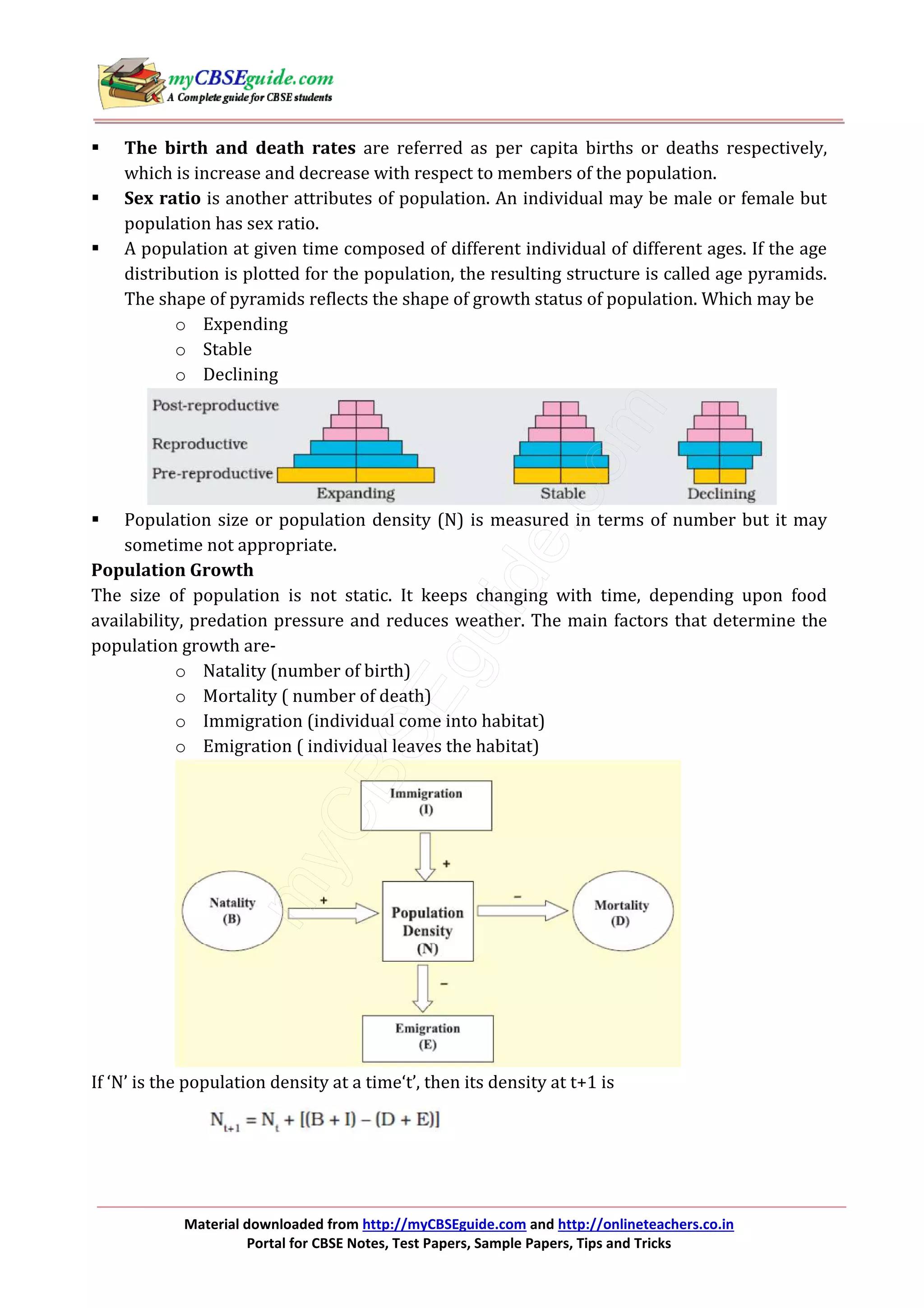 12 biology notes_ch13_organisms_and_populations | PDF | Biological ...