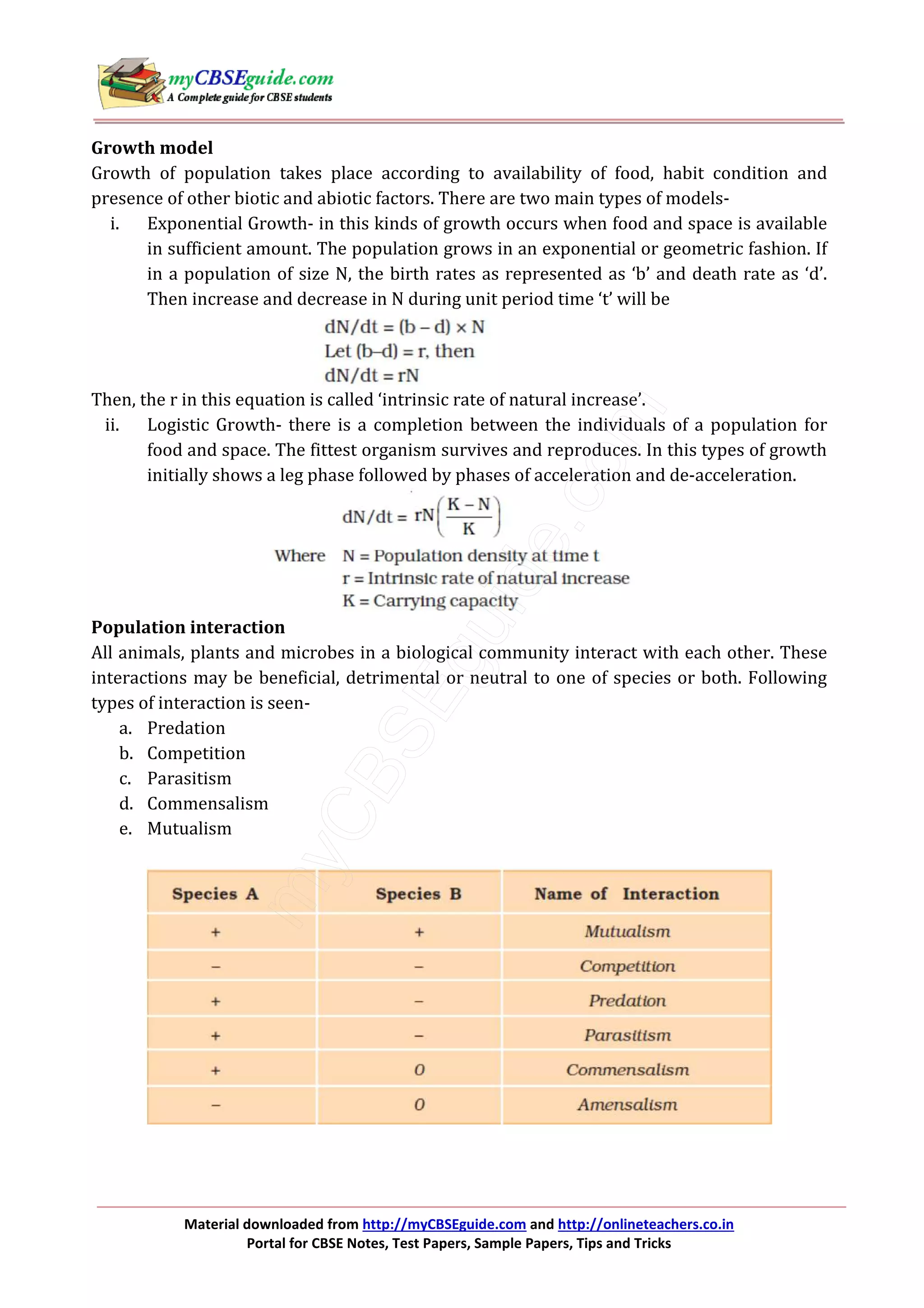 12 biology notes_ch13_organisms_and_populations | PDF | Biological ...