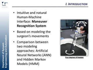 BIOROB 2012 - Maneuvers Recognition in Laparoscopic Surgery: Artificial Neural Network and ...