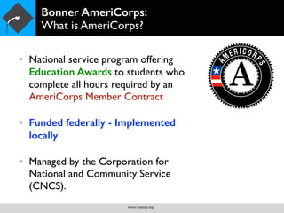 Bonner Ameri Corps Overview | PPT