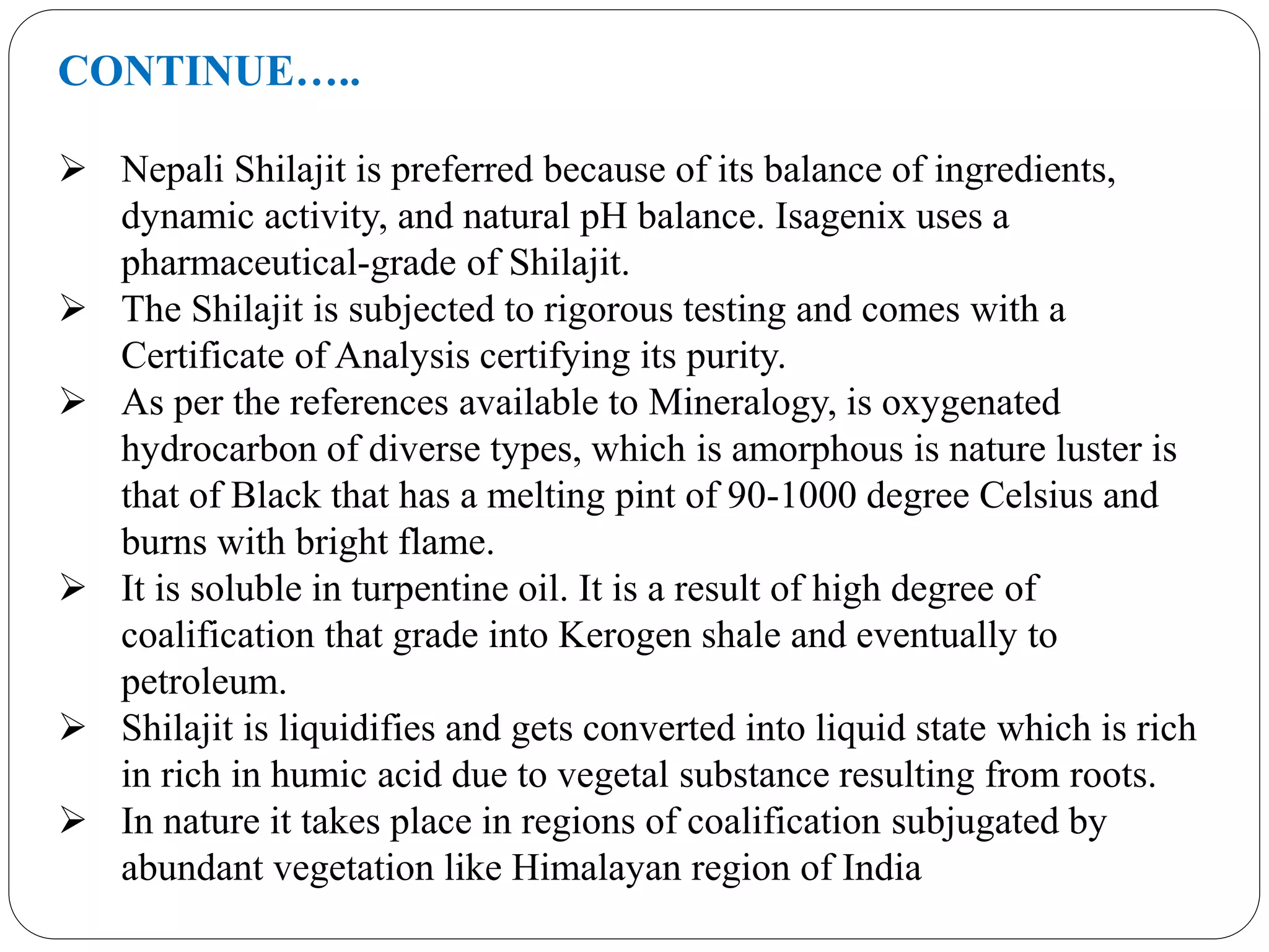 shilajit | PPTX