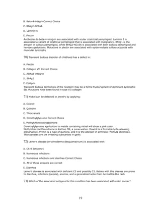 ETAS_MCQ_12 bullous diseases and blistering | DOC