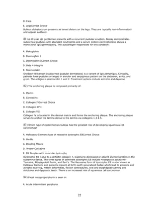 ETAS_MCQ_12 bullous diseases and blistering | DOC