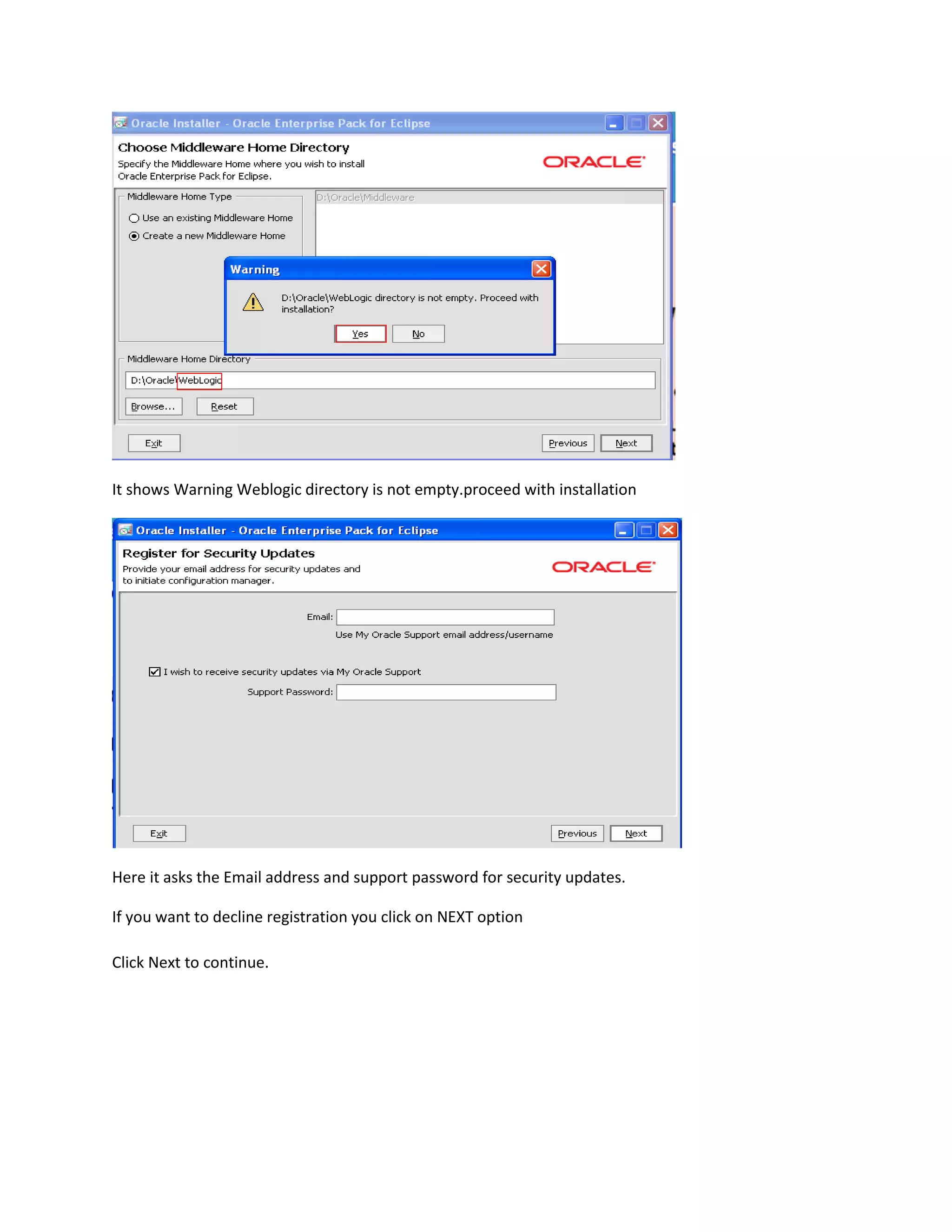 12c weblogic installation steps for Windows | PDF