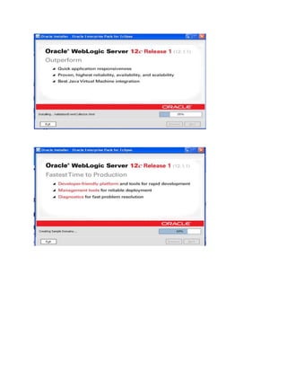 12c weblogic installation steps for Windows | DOCX