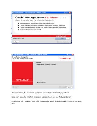 12c weblogic installation steps for Windows | DOCX