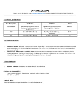 Satyam Agrawal_Resume | PDF
