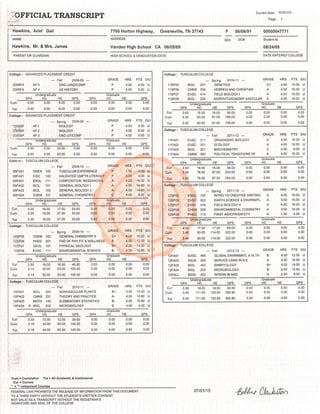 Hawkins_TC official transcript | PDF