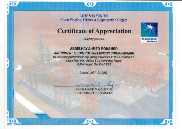 Aramco Certificate