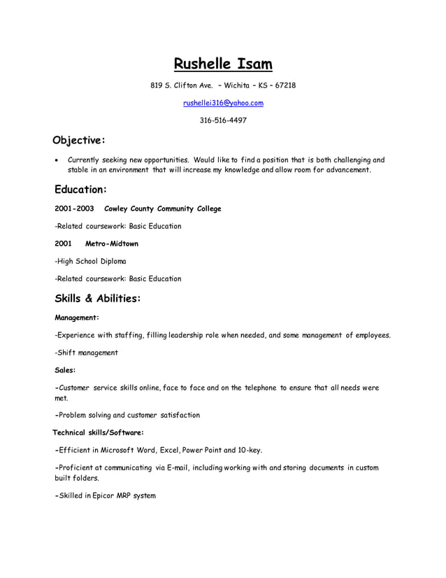 Rushelle Isam 2016 | DOCX