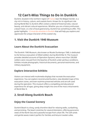 12 Can’t-Miss Things to Do in Dunkirk.docx