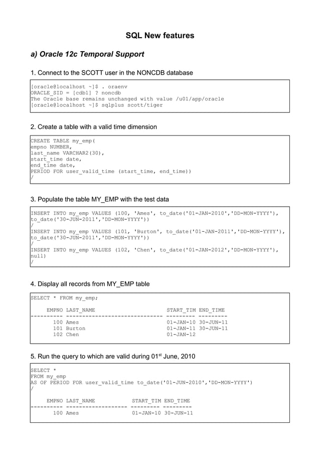 Oracle Database 12c Application Development | PDF