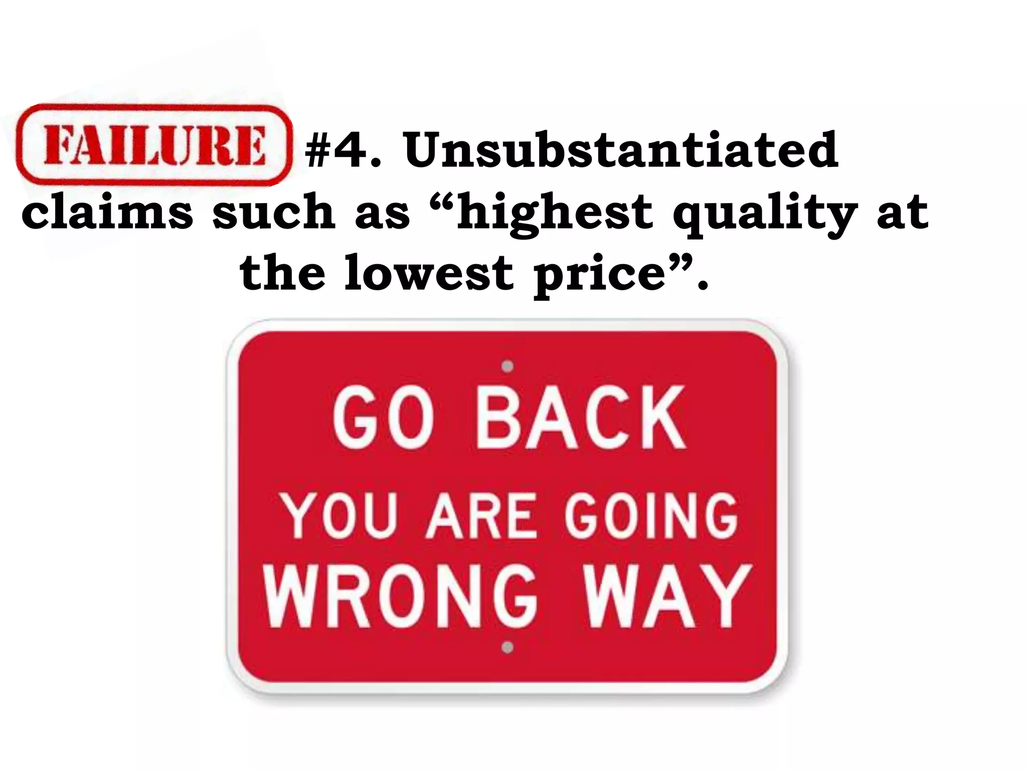 12 causes of advertising failure | PPT