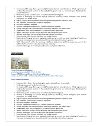 MEP procurement engineer | PDF