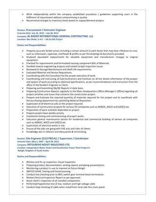 MEP procurement engineer | PDF