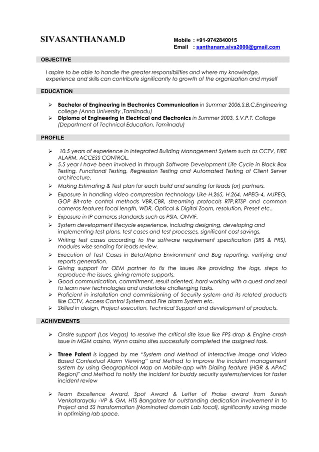 Siva_resume | PDF