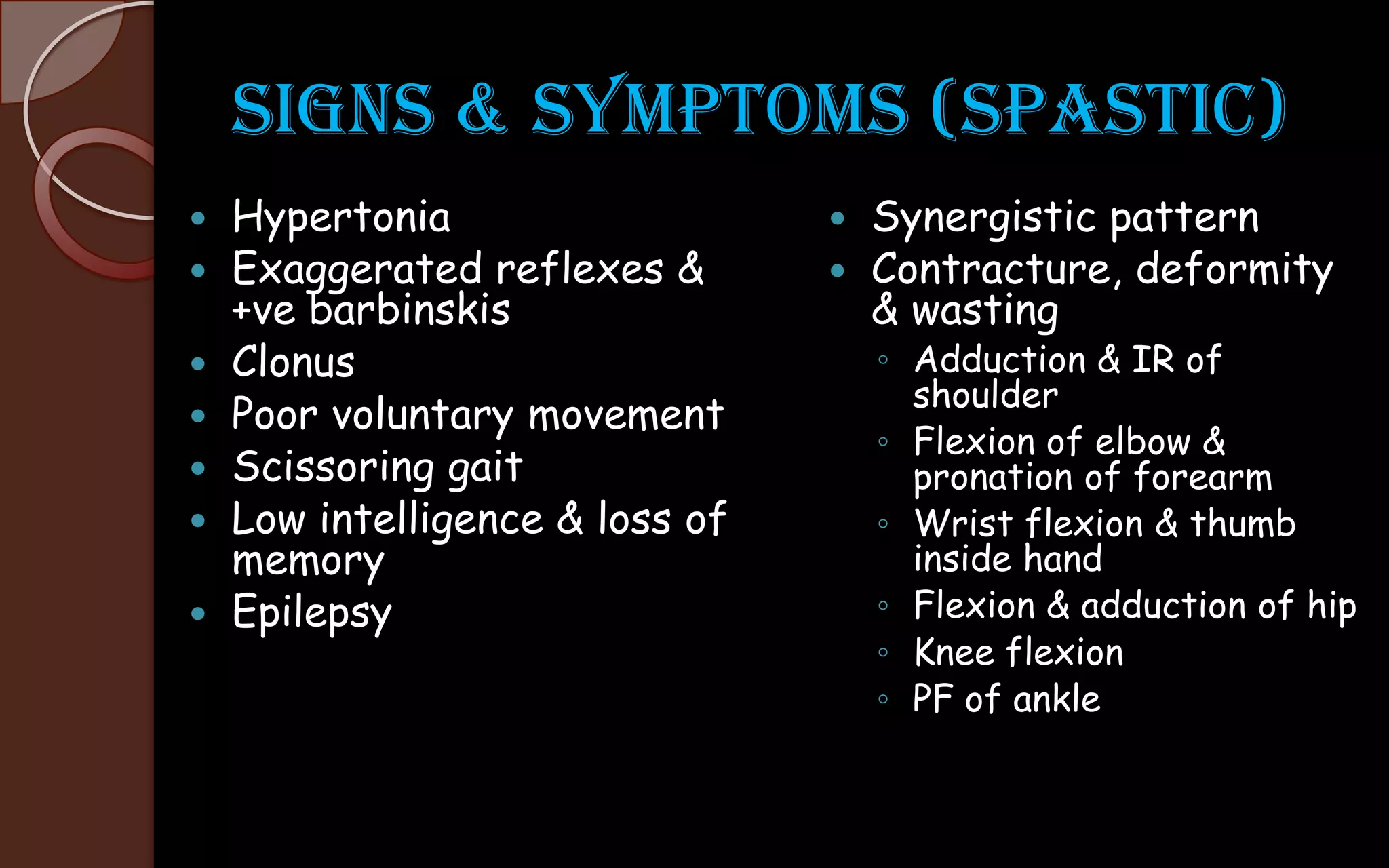 Cerebral Palsy: PT assessment and Management | PPTX