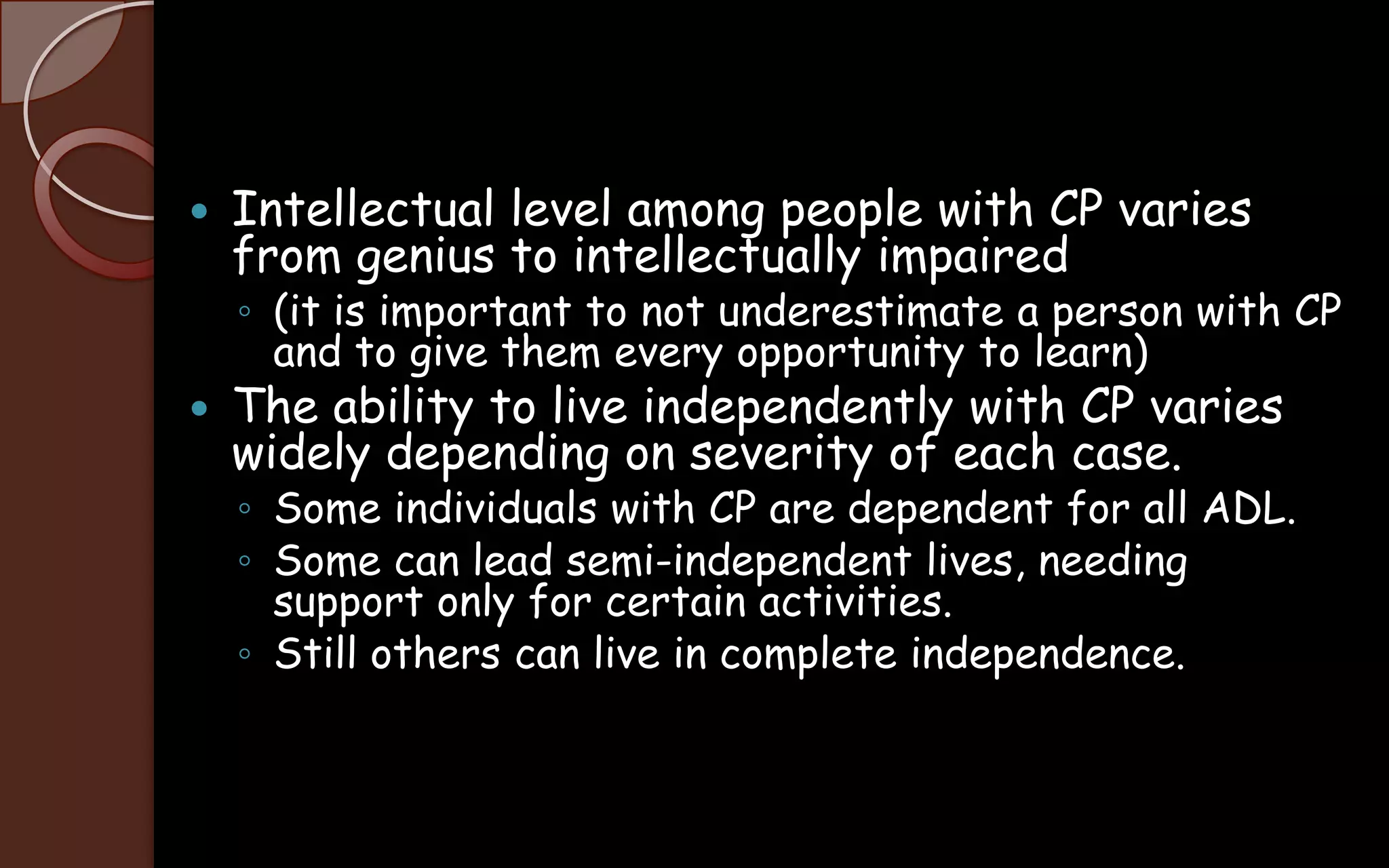 Cerebral Palsy: PT assessment and Management | PPTX