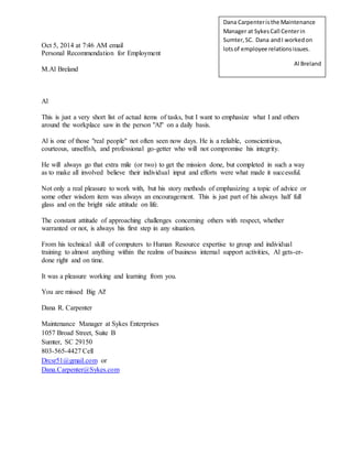 Dana Carpenter letter of recommendation | DOCX