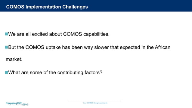 12 challenges with comos implementation | PPTX | Web Development | Internet