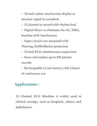 12 Channel ECG Machine | PDF