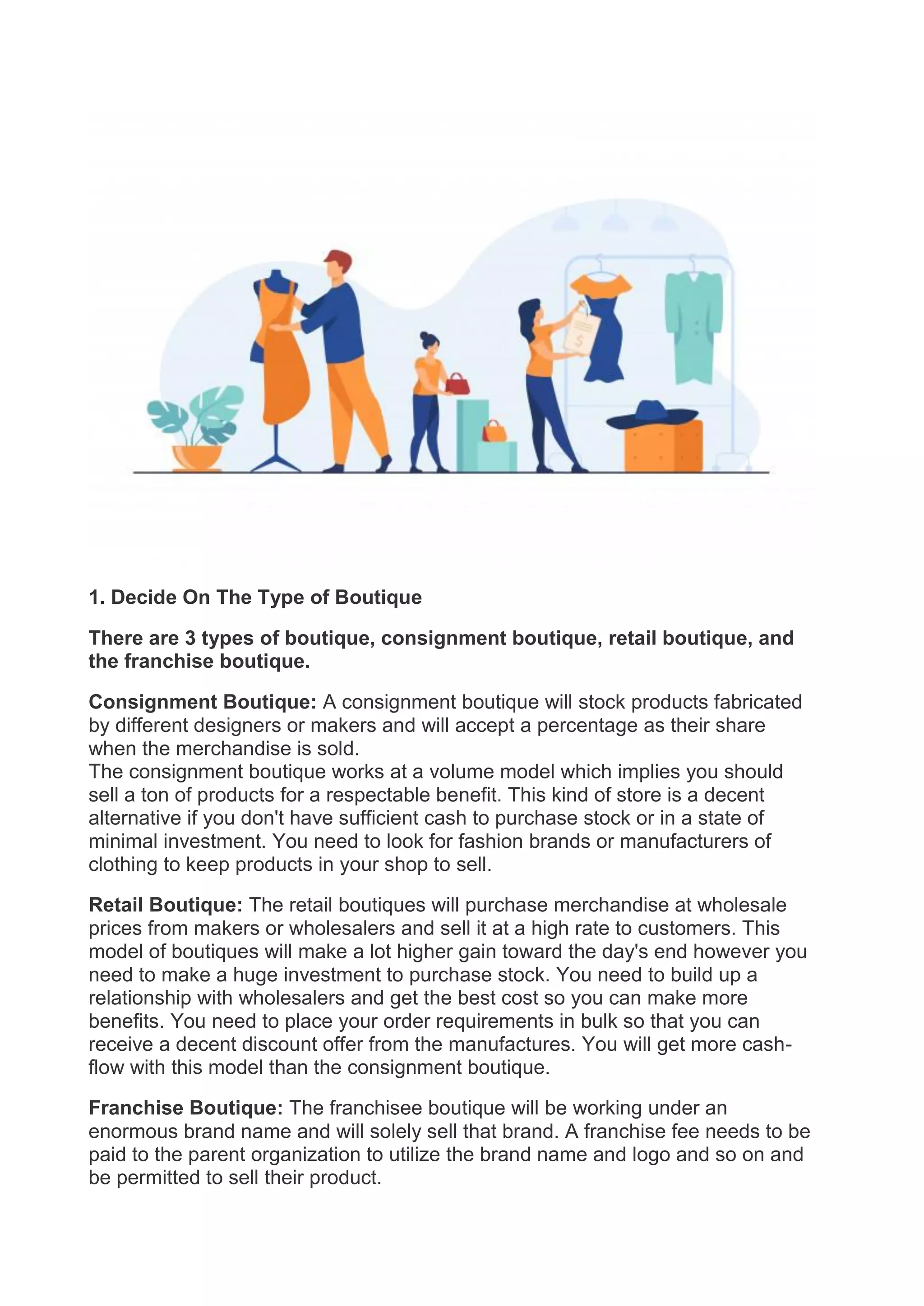 12 checklists to start your fashion boutique | PDF