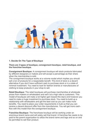 12 checklists to start your fashion boutique | PDF