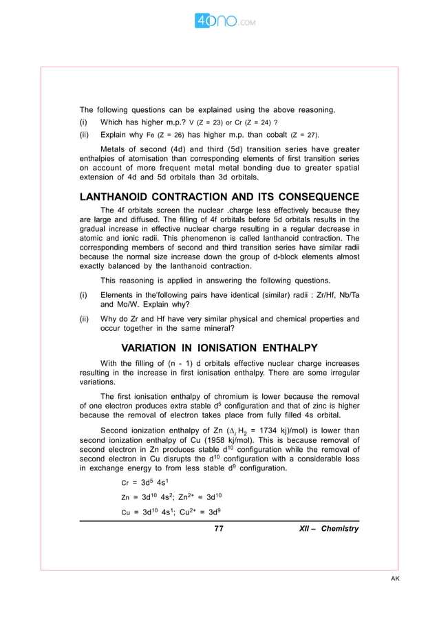 12 chemistry impq_ch08_d_and_f_block_elements_01 | PDF