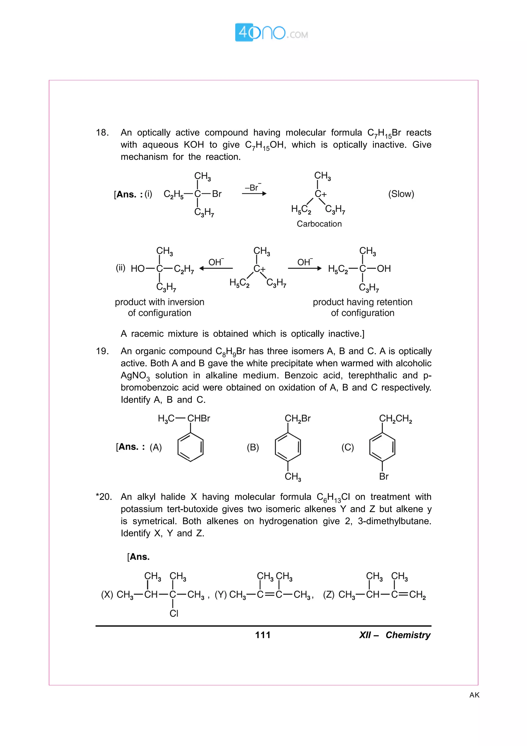 12 chemistry impq_ch10_haloalkanes_and_haloarenes_01 | PDF