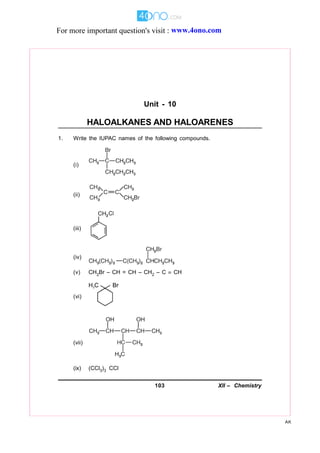12 chemistry impq_ch10_haloalkanes_and_haloarenes_01 | PDF