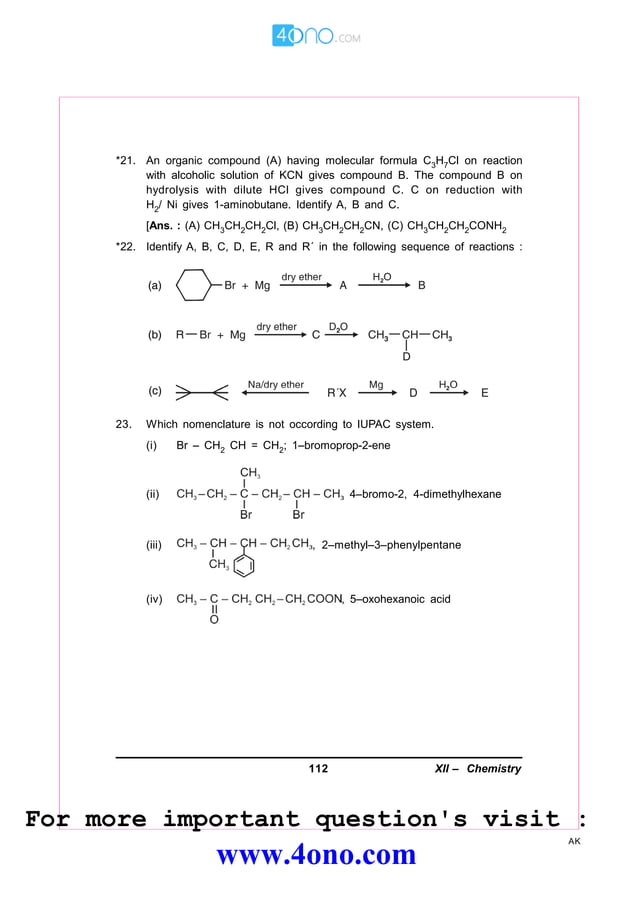 12 chemistry impq_ch10_haloalkanes_and_haloarenes_01 | PDF