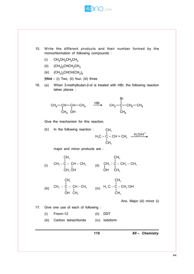 12 chemistry impq_ch10_haloalkanes_and_haloarenes_01 | PDF
