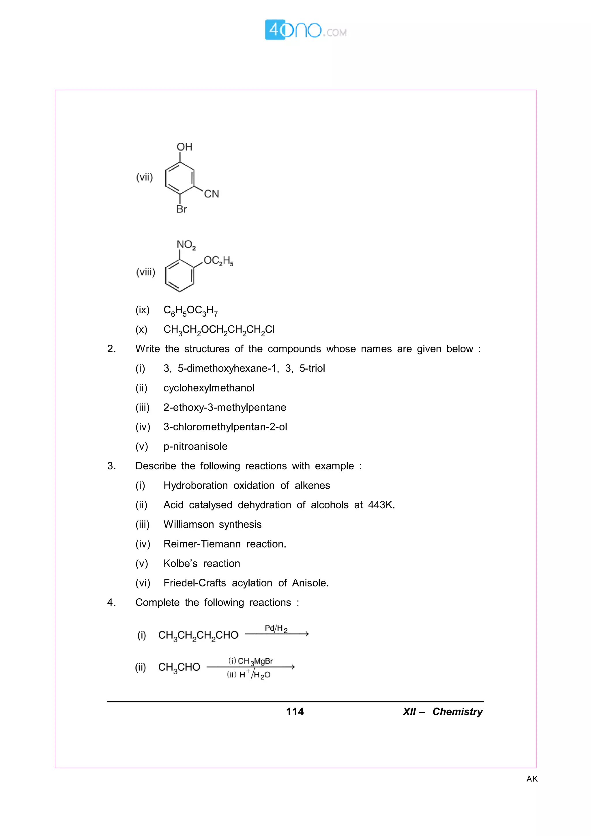 12 chemistry impq_ch11_alcohols_phenols_and_ethers_01 | PDF