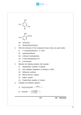 12 chemistry impq_ch11_alcohols_phenols_and_ethers_01 | PDF