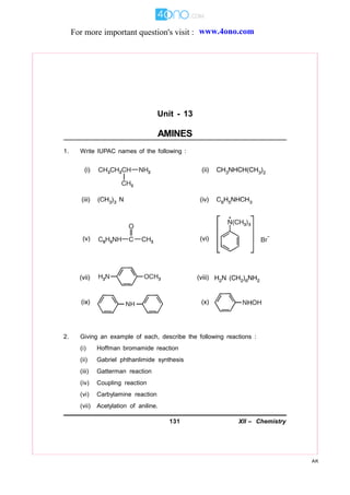 12 chemistry impq_ch13_amines_01 | PDF
