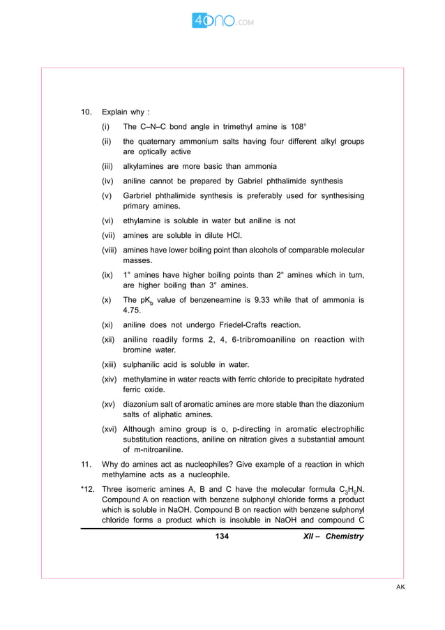 12 chemistry impq_ch13_amines_01 | PDF