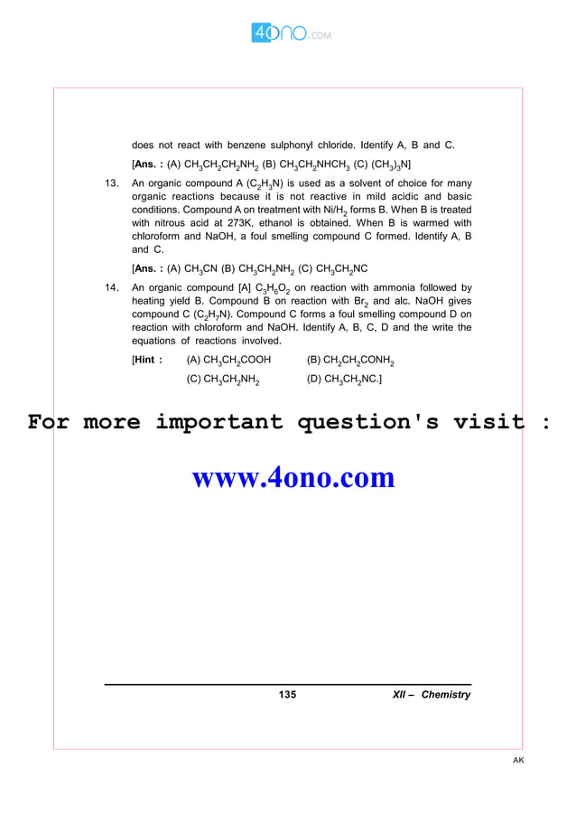 12 chemistry impq_ch13_amines_01 | PDF