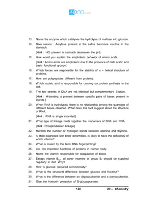 12 chemistry impq_ch14_biomolecules_01 | PDF