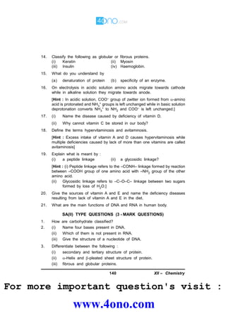 12 chemistry impq_ch14_biomolecules_01 | PDF