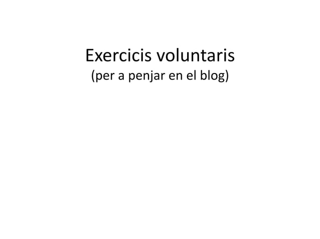 exercicis | PPT